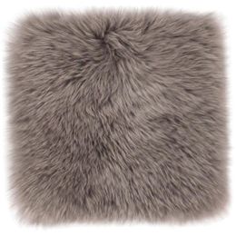 LUXOR living Stuhlkissen &raquo;Sitzauflage Lammfell&laquo; ungepolstert, rund oder eckig, echtes Lammfell, auch als 4er Set grau Lammfell B/L: 34cm x 34cm, 1 Stk
