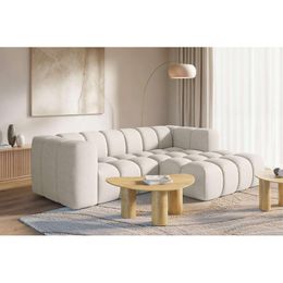homsy by Ana Johnson Ecksofa &raquo;&raquo;L&laquo; BOUBELLE L-Form, Design-Sofa, Bubble-Optik, Breite 247 cm&laquo; hoher Sitzkomfort dank Wellenunterfederung, L Sitztiefe 