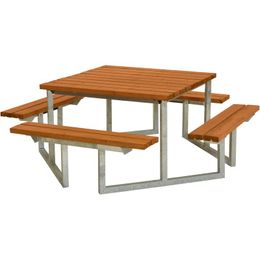 Plus Garten-Essgruppe &raquo;&raquo;Twist&laquo; Kombim&ouml;bel&laquo; 1 Stk. tlg. 204x204x73/45 cm braun B/H/T: 204cm x 73cm x 204cm
