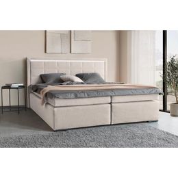 Collection AB Boxspringbett &raquo;30 Jahre Jubil&auml;ums-Modell Athena&laquo; in H2,H3 & H4, wahlweise mit LED-Leiste beige Holzwerkstoff, Spanplatte Struktur 