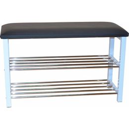 Inosign Schuhbank wei&szlig; B/H/T: 57cm x 50cm x 30cm, Kunstleder, 2 Ablagen