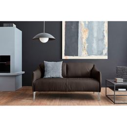 W.Schillig 2-Sitzer &raquo;sally Designsofa, Loungesofa, bequem, schmale Armlehnen, Breite 154cm&laquo; mit Metall-Winkelf&uuml;&szlig;en in Chrom gl&auml;nzend, Breite 154 cm 