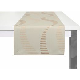 WIRTH Tischl&auml;ufer &raquo;LUPARA&laquo; beige Baumwolle, Polyester B/L: 40cm x 150cm, eckig