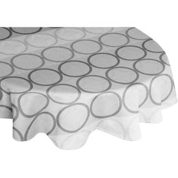 WIRTH Tischdecke &raquo;ZIRBELLO&laquo; grau Baumwolle, Polyester B/L: 130cm x 190cm, 1 Stk., oval