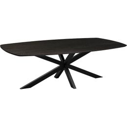 OMG Design Esstisch &raquo;Nottingham&laquo; 1 Stk. tlg. Eiche Massivholz, mit Spider-Gestell schwarz B/H/T: 250cm x 77cm x 128cm
