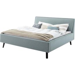 Meise M&ouml;bel meise.m&ouml;bel Polsterbett &raquo;Frieda&laquo; wahlweise mit Lattenrost und Bettkasten blau Liegefl&auml;che L&auml;nge B: 200cm x 160cm, Webstoff Ohne Lattenrost und 