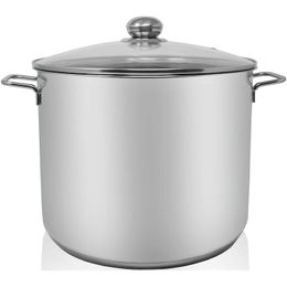 Kr&uuml;ger Kochtopf 1 Stk. tlg. Edelstahl silber 17 l + &Oslash; 30cm + H&ouml;he 24,5cm