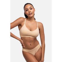 Dorina Damen Bralette-BH &raquo;REVIVE-2PP&laquo; verstellbare Tr&auml;ger, bequem, weiche Oberfl&auml;che beige XS, N-Gr