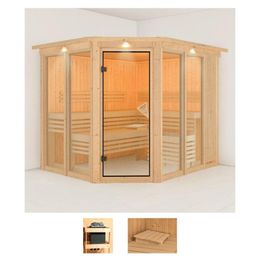 Karibu Sauna &raquo;Anike 3&laquo; Set, ohne Ofen beige ohne Ofen, (ohne Ofen)