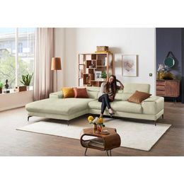 W.Schillig Ecksofa &raquo;Piedroo, Designsofa mit tollem Sitzkomfort, elegant und bequem, L-Form&laquo; Kopfteilverstellung, wahlweise mit Sitztiefenverstellung, 