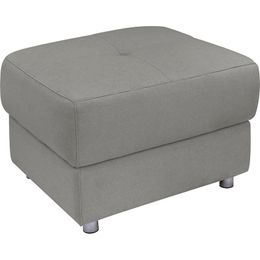 OTTO home Polsterhocker &raquo;Pareli&laquo; mit komfortablen Federkern und Stauraum grau Webstoff (95% Polyester 5%Nylon) B/H/T: 72cm x 47cm x 64cm, Webstoff