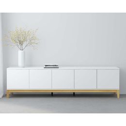 OTTO home Lowboard &raquo;Maryd&laquo; TV-Kommode mit Kabeldurchf&uuml;hrung, Push-to-Open Funktion, Breite 200 cm Holzwerkstoff, MDF B/H/T: 200cm x 53cm x 40cm, 5 Stk