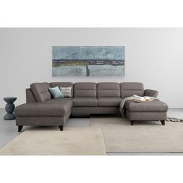 Sit & More sit&more Wohnlandschaft &raquo;Mellum U-Form&laquo; Federkern, wahlweise mit Schlaffunktion, Stauraum und Armteilfunktion grau 100% Polyester B/H/T: 306cm x 87cm 