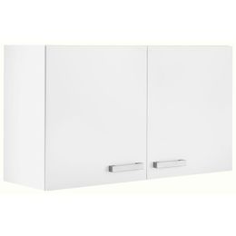 Optifit H&auml;ngeschrank &raquo;Odense&laquo; 100 cm breit, 57,6 cm hoch, mit 2 T&uuml;ren wei&szlig; wei&szlig;, B/H/T: 100cm x 57,6cm x 34,6cm, T&uuml;ren: 2 Stk.