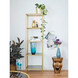 PAROLI Regal &raquo;Regal&laquo; Grauglas gold B/H/T: 51cm x 175cm x 36cm
