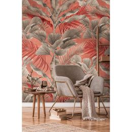 Livingwalls living walls Fototapete &raquo;Metropolitan Stories. Travel Styles. Tapete Dschungel&laquo; gemustert matt neutral glatt Palmenbl&auml;tter Fototapete Floral Tapeten 