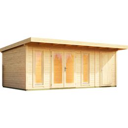 Lasita Maja Gartenhaus &raquo;SICILY&laquo; beige Massivholz Fu&szlig;boden im Gartenhaus, ohne Dacheindeckung