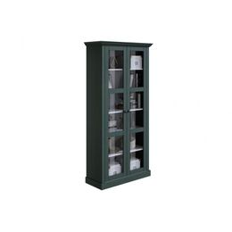 OTTO home Vitrine &raquo;Melissa&laquo; aus massiver Kiefer, mit viel Stauraum gr&uuml;n Massivholz dunkelgr&uuml;n, B/H/T: 94cm x 192cm x 39cm, T&uuml;ren: 2 Stk., 