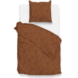 ZO HOME Bettw&auml;sche &raquo;Fiori-di-Satinado&laquo; 2 Stk. Bettw&auml;sche aus 100% Baumwolle, hochwertiges Mako-Satin orange Mako-Satin, Obermaterial: 100% Baumwolle B