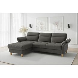 Sit & More sit&more Ecksofa &raquo;Pamela, L-Form, B:230 cm&laquo; mit Federkern 100% Polyester B/H/T: 230cm x 90cm x 164cm, Luxus-Microfaser Florence, Recamiere links, ohne