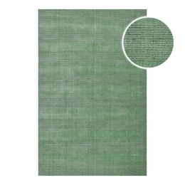 Wecon Home Teppich &raquo;Seattle&laquo; rechteckig 11 mm H&ouml;he Kurzflorteppich, handgewebt, TENCEL & Schurwolle, Streifen, Wohnzimmer gr&uuml;n Lyocell B : 80cm 1 Stk.