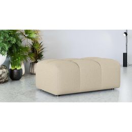 OTTO home Polsterhocker &raquo;TUURE Sitzhocker, Bubble-Optik, Ma&szlig;e B/T/H: 124/80/46 cm&laquo; moderne Steppung, hoher Sitzkomfort und modernes Design grau 100% 