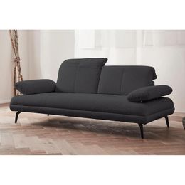 Home Affaire 2-Sitzer &raquo;Stenlille&laquo; incl. Sitztiefen-, Kopfteil- und Armteilverstellung grau Struktur weich (100% Polyester);Struktur grob (100% 