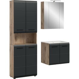 Welltime Badezimmer-Set Set, 5 Stk. tlg. Holzwerkstoff, MDF B/H/T: 135cmcm x 185cmcm x 46cmcm