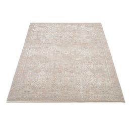OCI DIE TEPPICHMARKE Teppich &raquo;FARBEN GRANDE&laquo; rechteckig 7 mm H&ouml;he Klassisches Muster, eingefasst, in 3-D-Optik, mit Fransen beige Polyester B : 240cm 