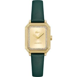 Lacoste Damen Quarzuhr &raquo;Lacoste PARISIENNE&laquo; Armbanduhr, Damenuhr, Lederarmband, analog gr&uuml;n Einheitsgr&ouml;&szlig;e