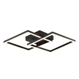 Brilliant LED Deckenleuchte &raquo;Kaleo&laquo; LED-Modul 1 Stk. Warmwei&szlig; 40,5 x 40,5 cm, 2400 lm, 3000 K, Metall, schwarz schwarz 1, H: 8cm, 1 Stk.