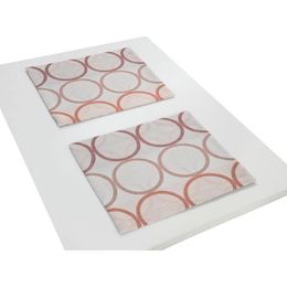 WIRTH Platzset &raquo;ZIRBELLO&laquo; orange Obermaterial: 85% Polyester, 15% Baumwolle B/L: 40cm x 35cm, 2 Stk., Baumwolle Polyester, eckig