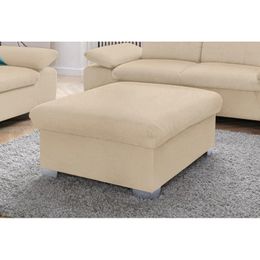 DOMO collection Hocker &raquo;Milan&laquo; mit Staufach beige Luxus-Microfaser (100% Polyester);Kunstleder SOFTLUX ;Luxus-Microfaser ALTARA NUBUCK (100% Polyester