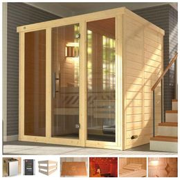 Weka Sauna &raquo;Kemi Panorama&laquo; 7,5 kW Ofen mit ext. Steuerung beige Saunaofen, externe Steuerung, 7,5 kW