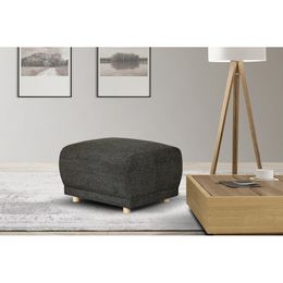 OTTO home Polsterhocker &raquo;LEMPS mit Wellenunterfederung, Ma&szlig;e B/T/H: 70/63/45 cm&laquo; passend zur Serie, in hochwertiger Verarbeitung grau 100% Polyester B