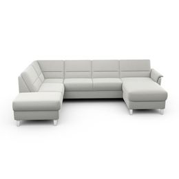 Sit & More sit&more Wohnlandschaft &raquo;Palmera U-Form, B: 308 cm&laquo; optional Schlaffunktion & Bettkasten, Federkern silber 100% Polyester B/H/T: 308cm x 89cm x 212cm,