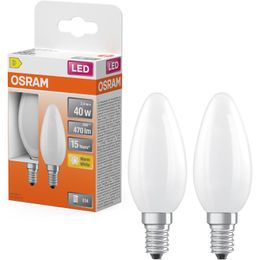 Osram LED-Leuchtmittel &raquo;LED-Lampe Star Kerzenform B40&laquo; E14 2 Stk. Warmwei&szlig; wei&szlig; Einheitsgr&ouml;&szlig;e
