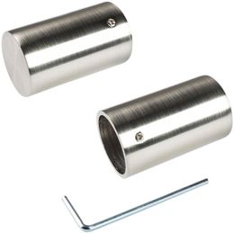 Liedeco Gardinenstangen-Endst&uuml;ck f&uuml;r Gardinenstange &Oslash; 28 mm silber 1 Stk.