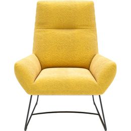 Home Affaire Sessel &raquo;Basic Relaxsessel, Design und Komfort, bequem, Breite 82cm&laquo; Extra hohe R&uuml;ckenlehne gelb 100% Polyester Chenille, Metallf&uuml;&szlig;e, B/H/