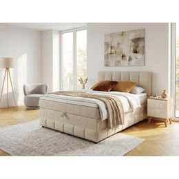 OTTO home Boxbett &raquo;LIKELY, Polsterbett mit Bettkasten, inkl. Taschenfederkernmatratze H3&laquo; mit Kaltschaumtopper, Strukturstoff-Bezug, 140x200 & 180x200