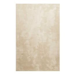 Teppich &raquo;Sienna&laquo; rechteckig 20 mm H&ouml;he Hochflor, Microfaser, uni, weich & kuschelig, Wohnzimmer, Schlafzimmer beige Polyester B : 70cm 1 Stk., 20mm, L