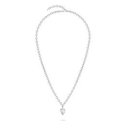 Liebeskind Berlin Damen Kette mit Anh&auml;nger &raquo;Metal Heart, Herz&laquo; silber Edelstahl, L: 50 B: 4mm