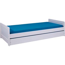 Inter Link Kinderbett &raquo;Surf, Funktionsbett, Sofabett inkl. Ausziehbett, G&auml;stebett&laquo; Jugendbett aus Kiefer Massiv, Tagesbett inkl. Lattenrost, 90 x 200 cm 