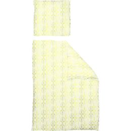 Adam Bettw&auml;sche &raquo;Leinenbettw&auml;sche Wave&laquo; 2 Stk. aus 73% Leinen & 27% Bio-Baumwolle, 2 teilig - Leinenbettw&auml;sche bunt Jacquard, Obermaterial: 73% Leinen, 27%