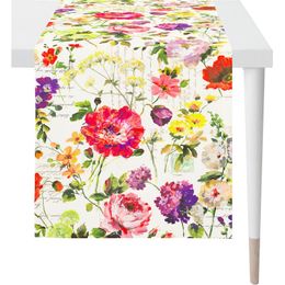 Apelt Tischl&auml;ufer &raquo;6850 SUMMERTIME, Sommerdeko, Sommer&laquo; mit Sommerbl&uuml;ten, Digitaldruck, Bl&uuml;ten Motiv bunt Baumwolle B/L: 48cm x 140cm, 1 Stk., 