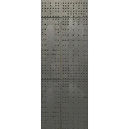 ARCHITECTS PAPER Fototapete &raquo;Made Of Steel&laquo; Modern Tapete Stahloptik Panel Grau Silber 1,00m x 2,80m grau Vlies B/L: 1m x 2,8m