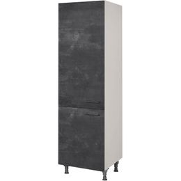 Nobilia Vorratsschrank &raquo;"MIAMI", Ausrichtung w&auml;hlbar, mit zwei T&uuml;ren, vormontiert,&laquo; Breite/H&ouml;he: 60/216,6 cm schwarz-wei&szlig; Seidengrau, B/H/T: 60cm x 