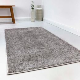 Esprit Hochflor-Teppich &raquo;Swagger Shag ESP-8866&laquo; rechteckig 30 mm H&ouml;he Wohnzimmer, Schlafzimmer, uni, waschbar, Antirutsch, gekettelt grau Polypropylen B : 