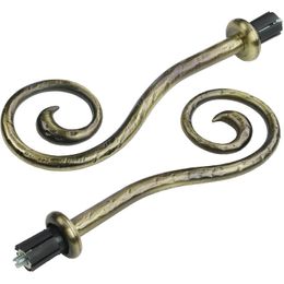 Liedeco Gardinenstangen-Endst&uuml;ck &raquo;Endst&uuml;ck, Endknopf Spirale "Esperanca" f&uuml;r 16 mm Stangen&laquo; Endst&uuml;ck, Endknopf schwarz 2 Stk.
