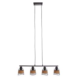 NOWA H&auml;ngeleuchte &raquo;ESRA&laquo; E27 1 Stk. H&auml;ngelampe Esszimmer-Leuchte Esstischleuchte Wohnzimmer schwarz H: 150cm, 1 Stk.